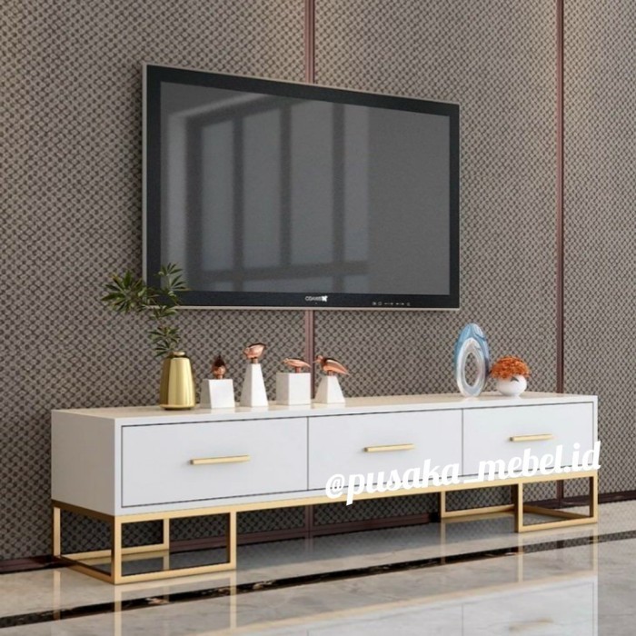 Jual credenza tv drawer Duco white, cabinet tv drawer, meja cabinet tv ...