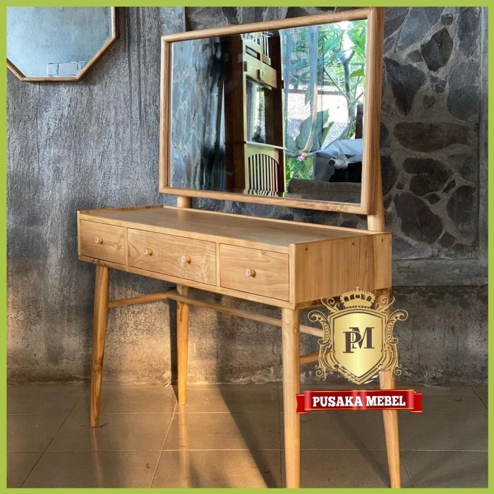 Jual Meja Rias Minimalis Kayu Jati, Meja Makeup, Meja Cermin Rias ...