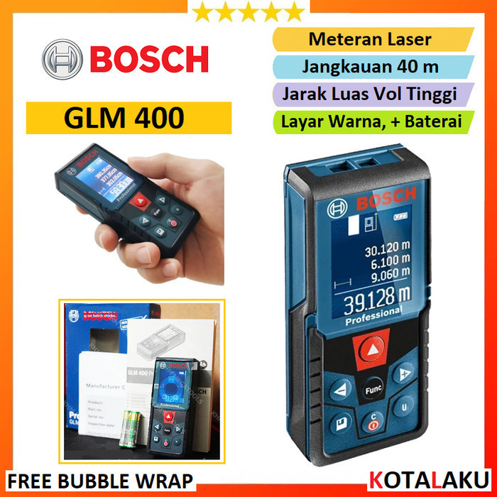 Jual Meteran Laser Digital Rangefinder Distance Meter Bosch Glm400 Glm ...