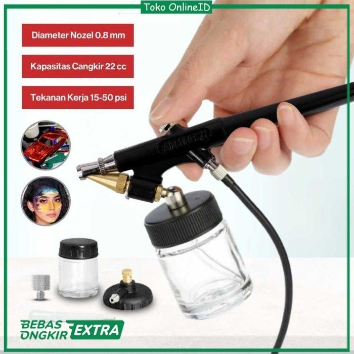 Jual Adaptor Spray Alat Semprot Mini Cat Cup Airbrush di Mobil Motor ...