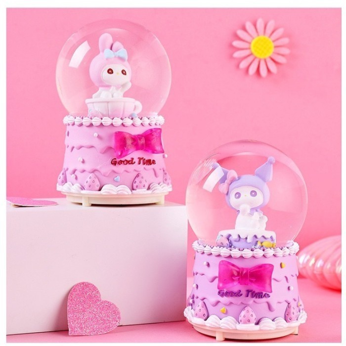 Jual Kotak Musik / Bola Salju / Snowball Sanrio / Bola Musik Kuromi ...
