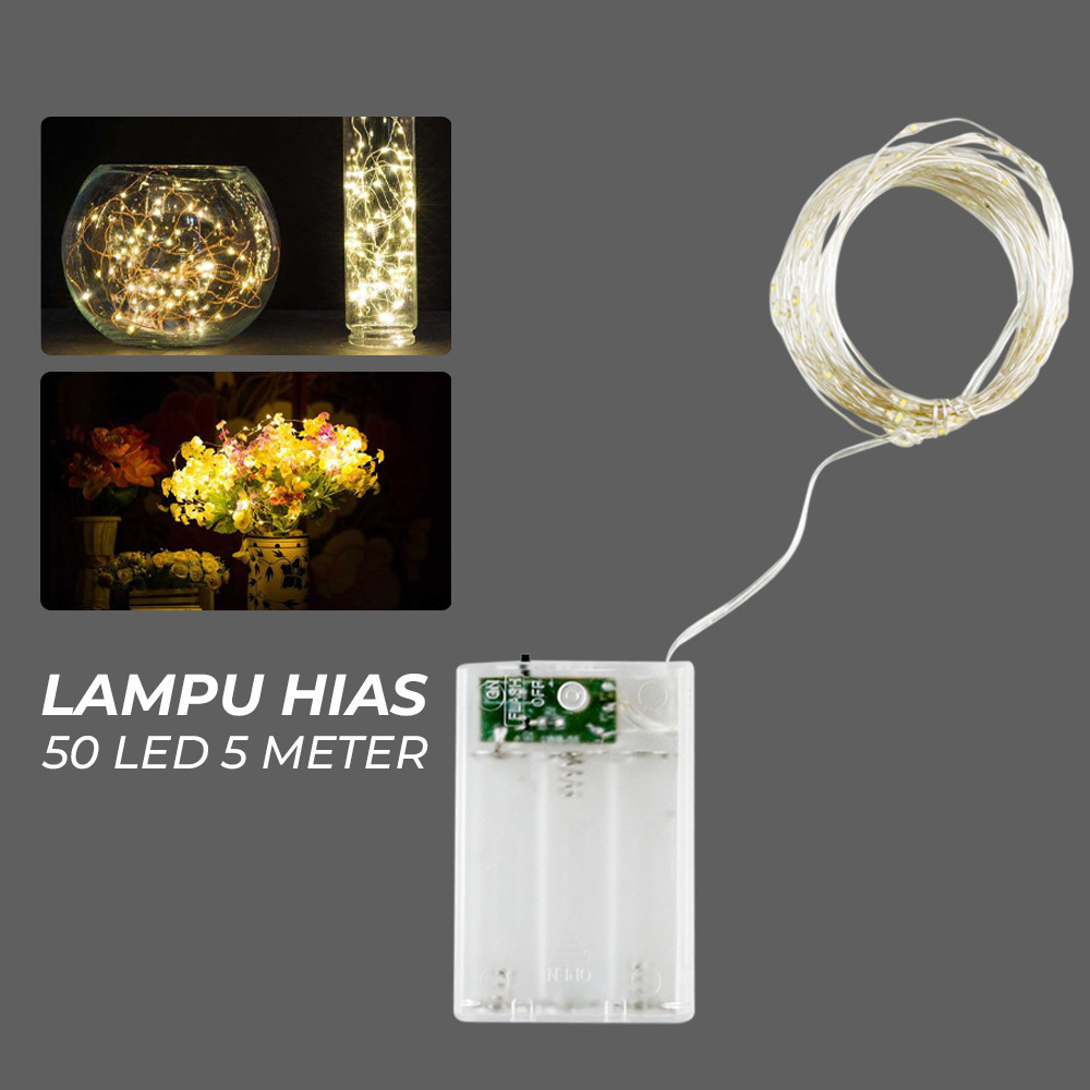 Jual Lampu Hias String Lights Battery Box 50 LED 5M terbaru!!! | Shopee Indonesia