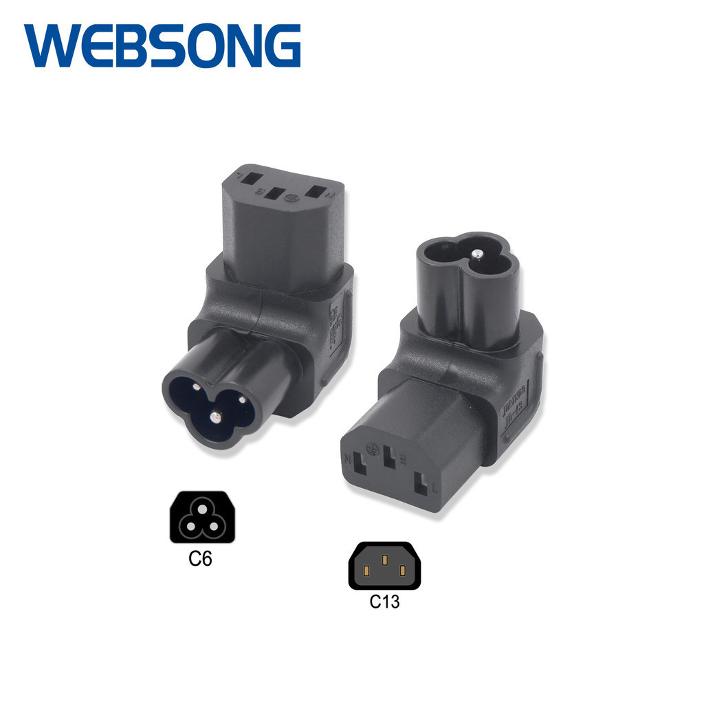 Jual Connector Power JD-43 C6 to C13 L Down Shape Websong | Shopee ...