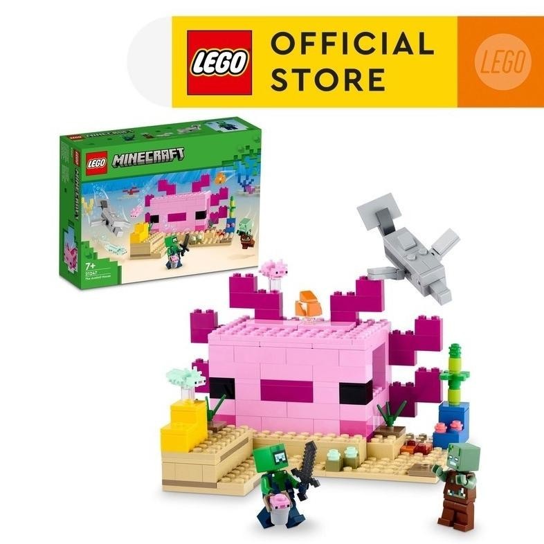 Jual Mainan Lego Anak Minecraft 21247 The Axolotl Building Toy Set ...