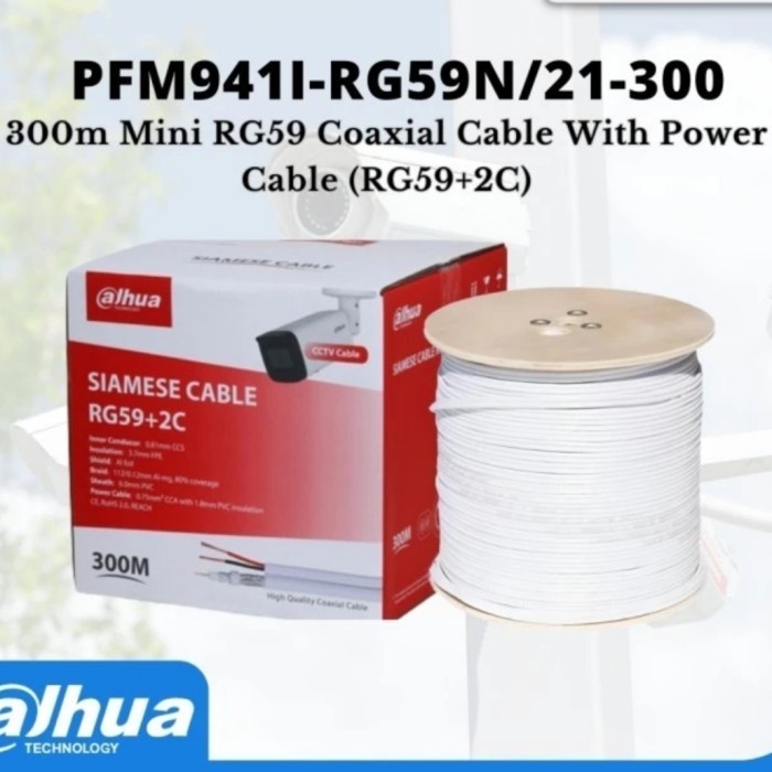 Jual Kabel Cctv Hd Dahua Rg-59 Plus Power New Produk 300Meter | Shopee ...