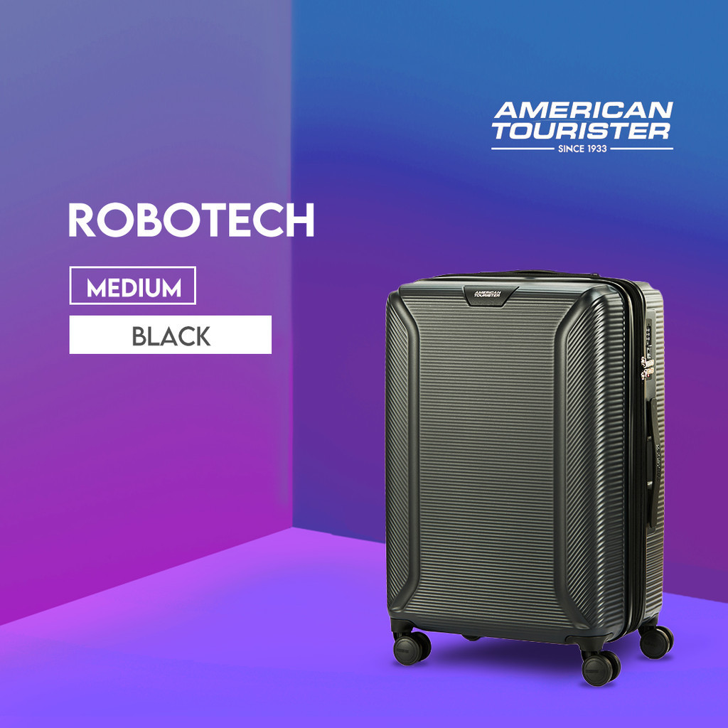 Jual American Tourister Koper Hardcase Robotech Medium 24 inch - Black ...