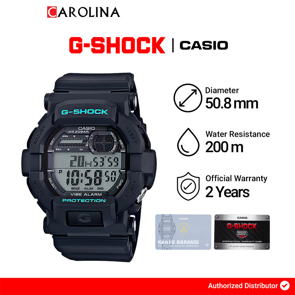 Jual Jam Tangan Pria Casio G SHOCK GD-350-1C Digital Dial Black Resin ...