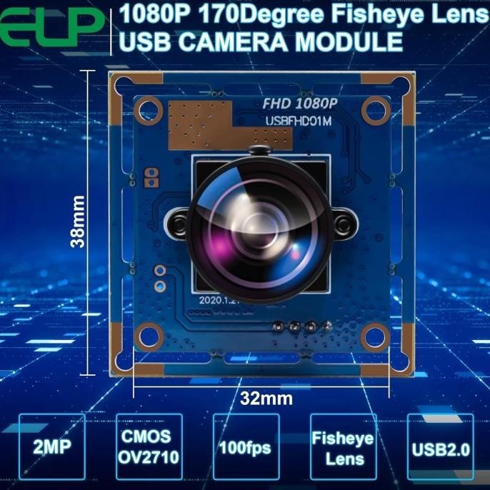 Jual FISHEYE FHD 1080P USB CAMERA MODULE 2MP ELF USBFHD01M Sensor ...