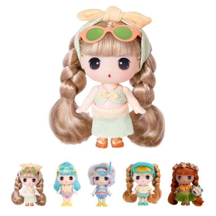 Jual Blind Box Boneka Cantik - Miniso Beach Series 11Cm Doll Blind Box ...