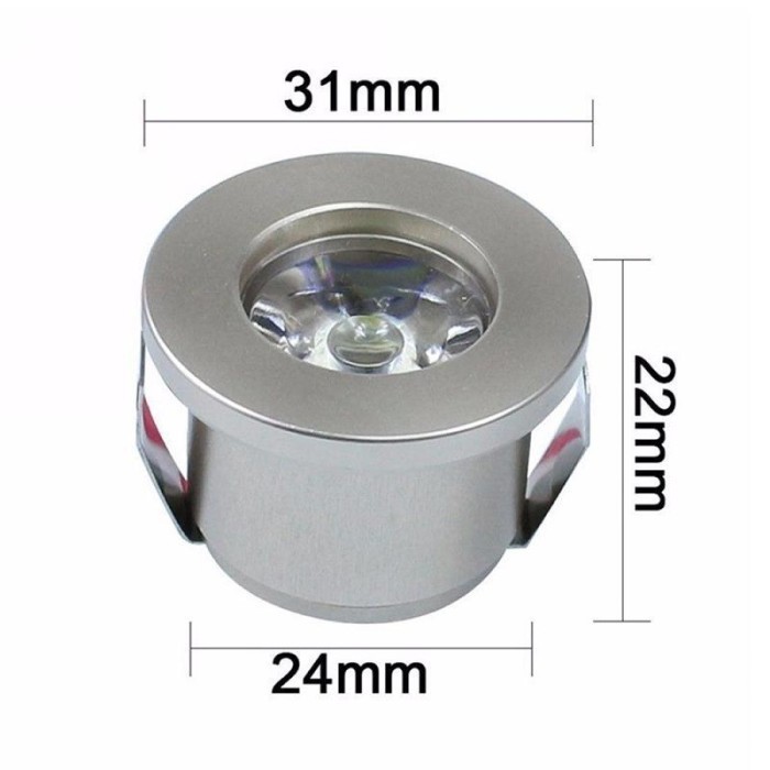 Jual 1/3W Recessed Mini Spotlight Lamp Ceiling Mounted Led Downlight ...