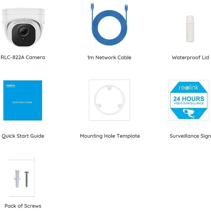 Jual Reolink Rlc 822A 820A 4K 8Mp Poe Ip Camera Weatherproof Smart Cctv ...