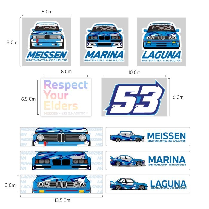 Jual Bmw Team Astra Sticker Pack - Wording Edition | Shopee Indonesia