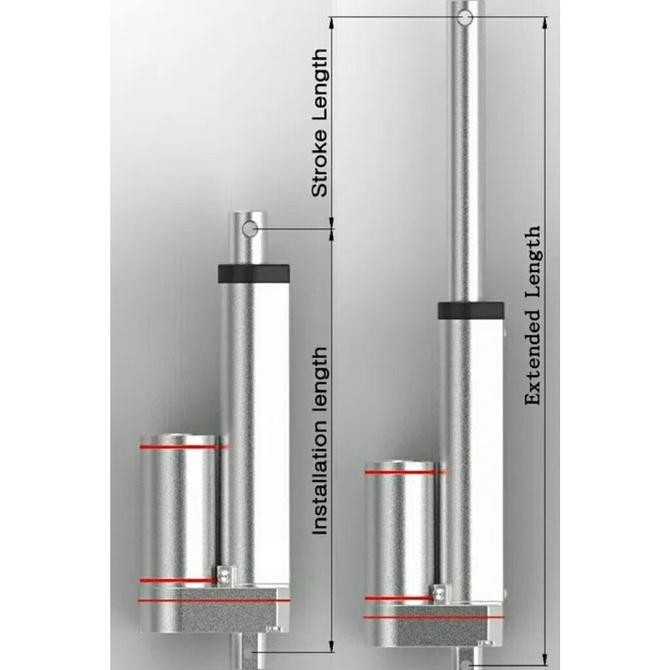 Jual Motorized Electric Actuator Rod Telescopic Dc 12 Volt Push Pull ...