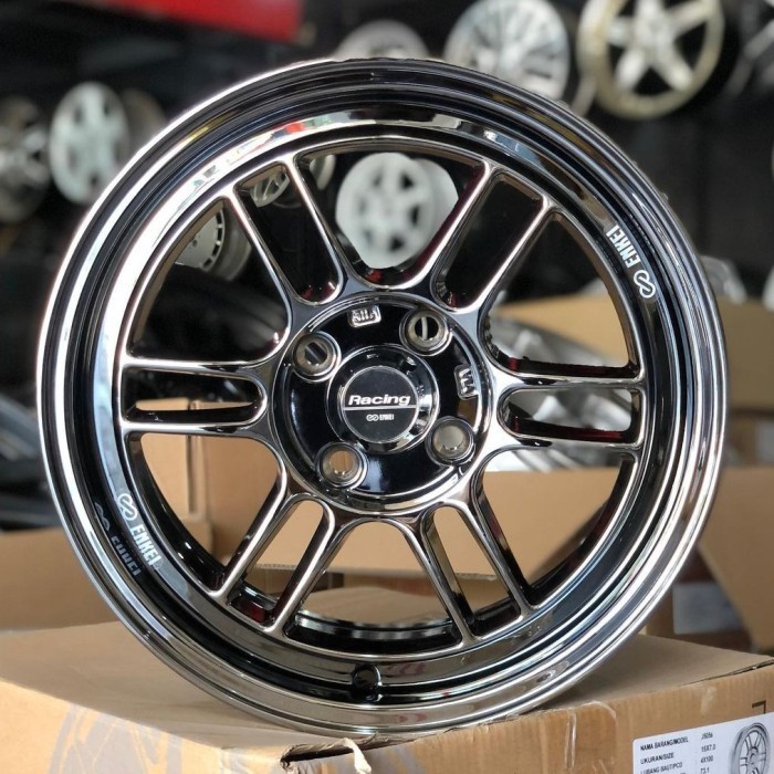 Jual velg mobil ring 15 ENKEI RPF1 SBC BLACK CHROME velg r15 jazz brio city | Shopee Indonesia
