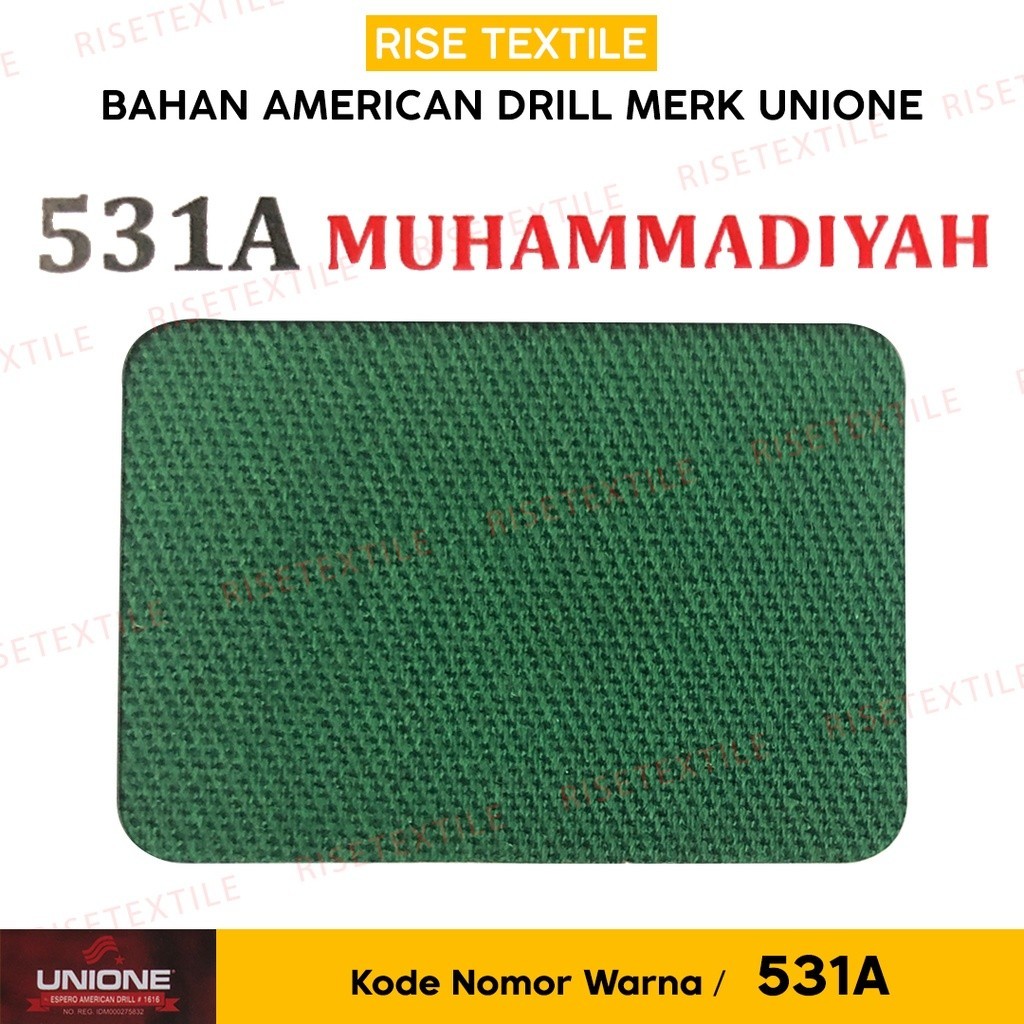 Jual Kain American Drill UNIONE Bahan Celana Kemeja Warna Hijau ...