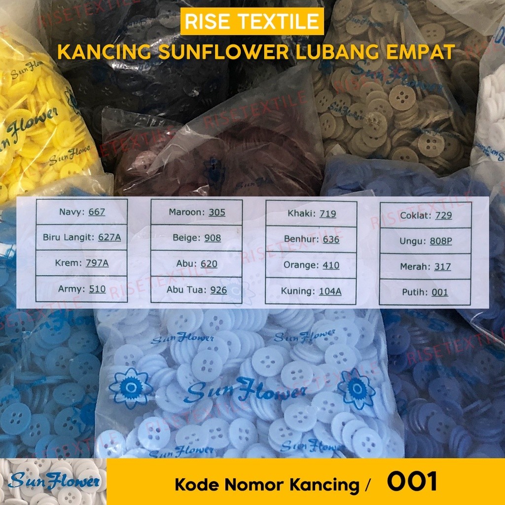 Jual Kancing Kemeja / Celana Dinas Lapangan Sunflower Tipe CSE-10 ...