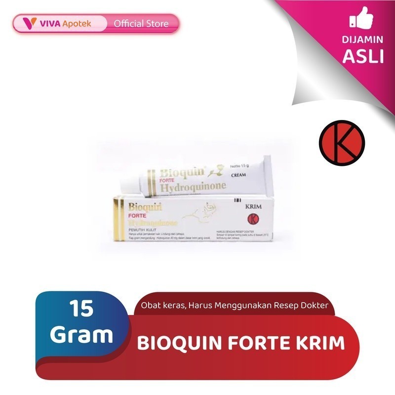 Jual Bioquin Forte Krim / Hidroquinon / Hiperpigmentasi Kulit (15 Gram ...