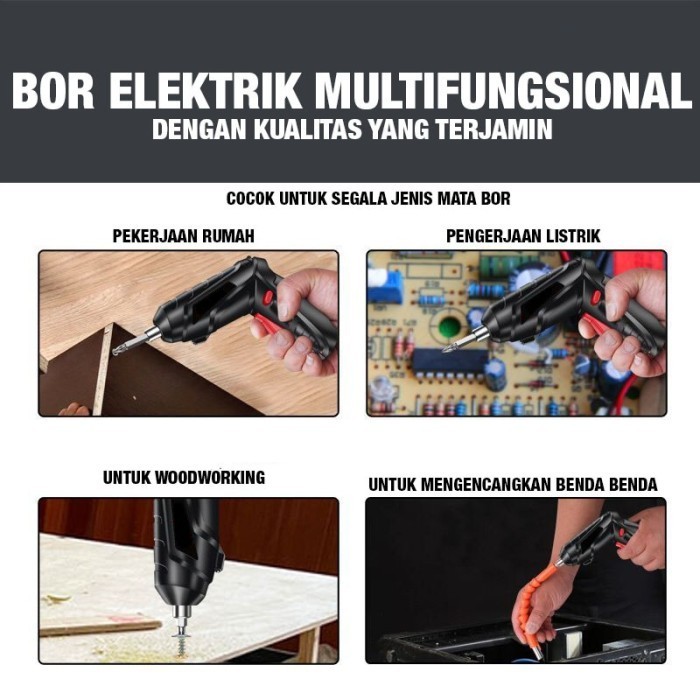 Jual 25In1 Cordless Impact Drill Mini Mesin Obeng Bor Portable Tool Box ...