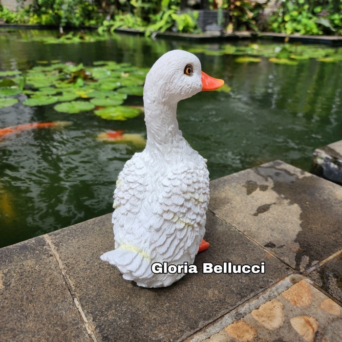 Jual PAJANGAN ANGSA PUTIH PATUNG BEBEK DEKORASI HIASAN KOLAM TAMAN ...