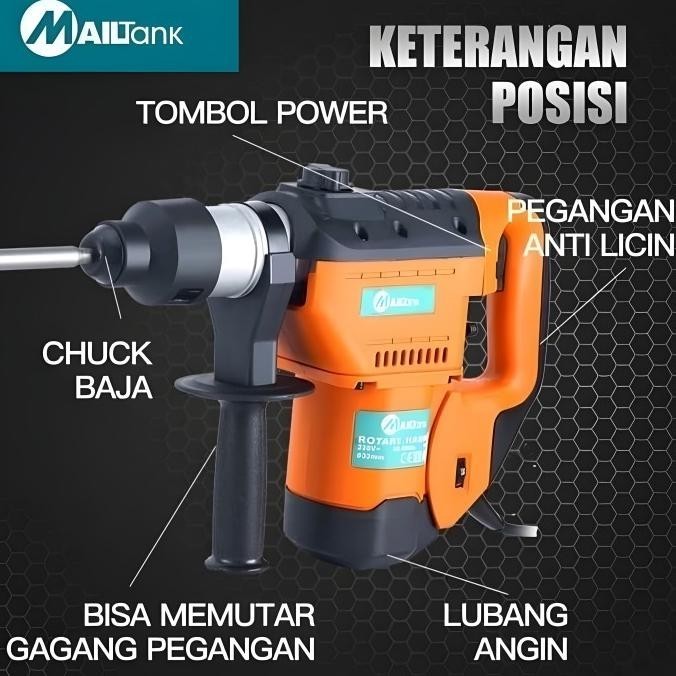 Jual Mesin Bobok Tembok/Beton Listrik Demolition Hammer Mailtank Sh-12 | Shopee Indonesia