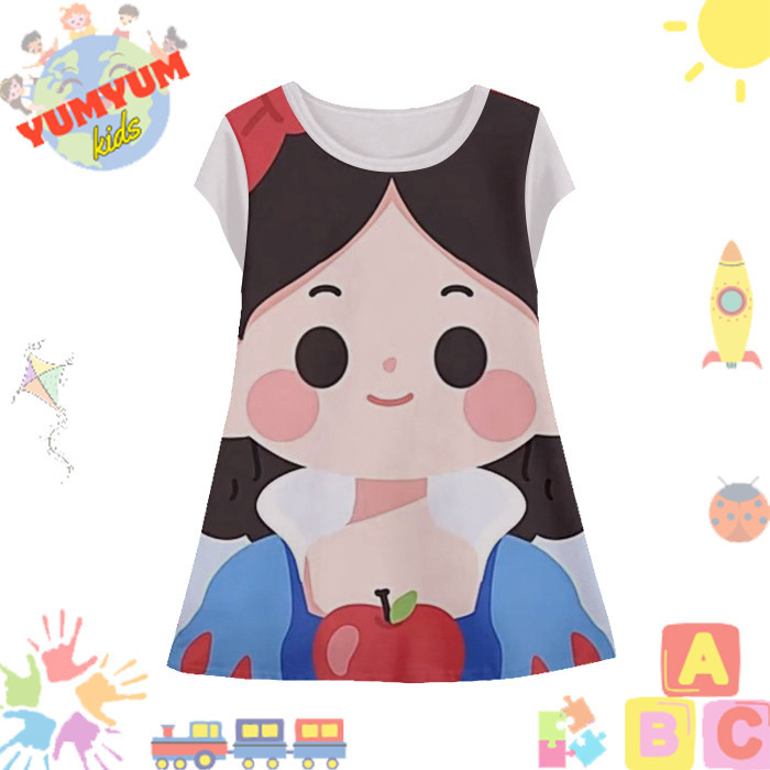 Jual Dress Anak Perempuan Face Princess Disney v9 Tunik Anak Wanita ...