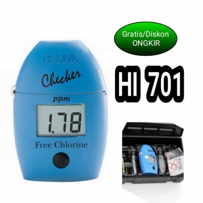 Jual HANNA INSTRUMENTS HI 701 FREE CHLORINE COLORIMETER CHECKER HC ...