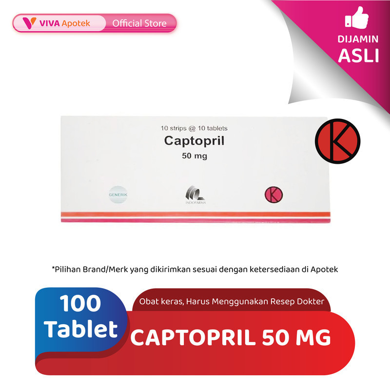 Jual Captopril 50 mg / Hipertensi / Tekanan Darah Tinggi (10 Tablet) | Shopee Indonesia