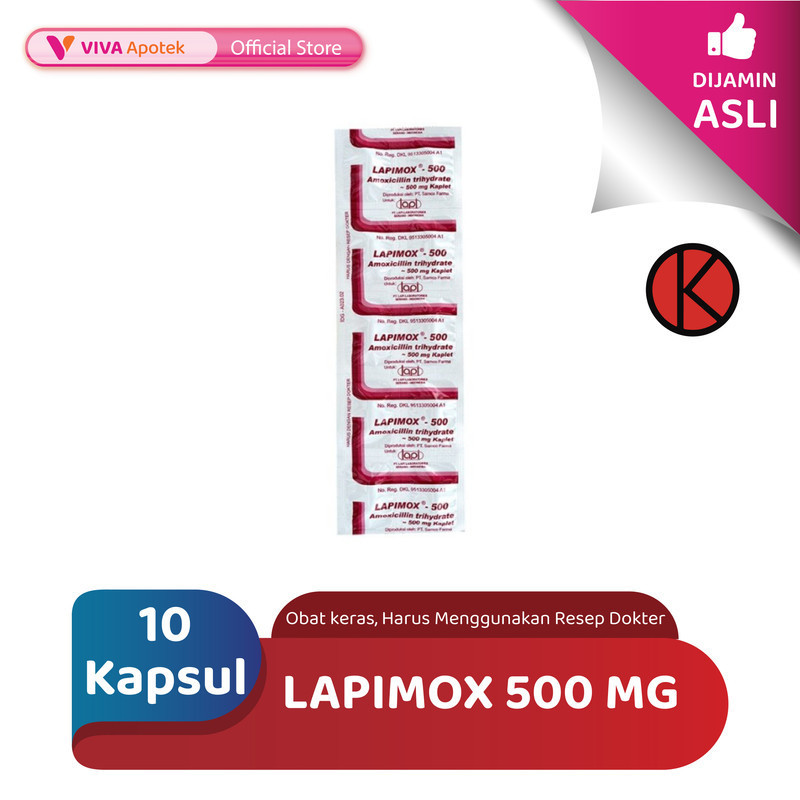 Jual Lapimox 500 mg / Amoxicillin 500 mg / Infeksi (10 Kapsul) | Shopee ...