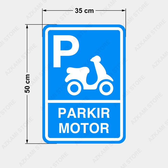 Jual Terhemat Rambu Parkir Motor 35Cm X 50Cm - Plat Alumunium | Shopee ...
