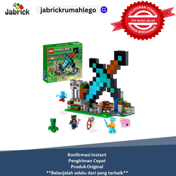 Jual LEGO 21244 Minecraft The Sword Outpost Building Toy with Creeper ...