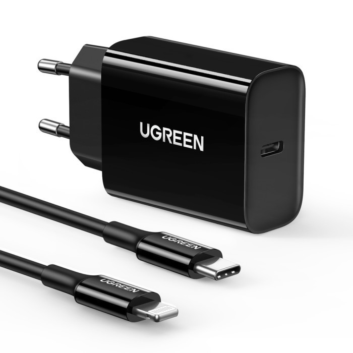 Jual Ugreen Pd Fast Charger Set 20W+Usb-C To Lightning Cable Mfi Cd137 | Shopee Indonesia