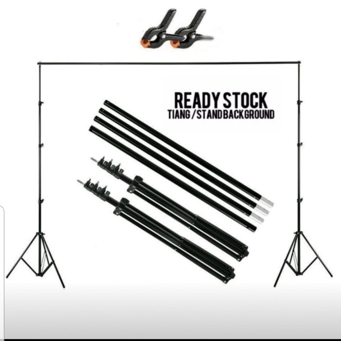 Jual STAND TIANG BACKDROP FOTO STUDIO FOTO BOOTH PHOTOBOOTH FREE KLIP ...