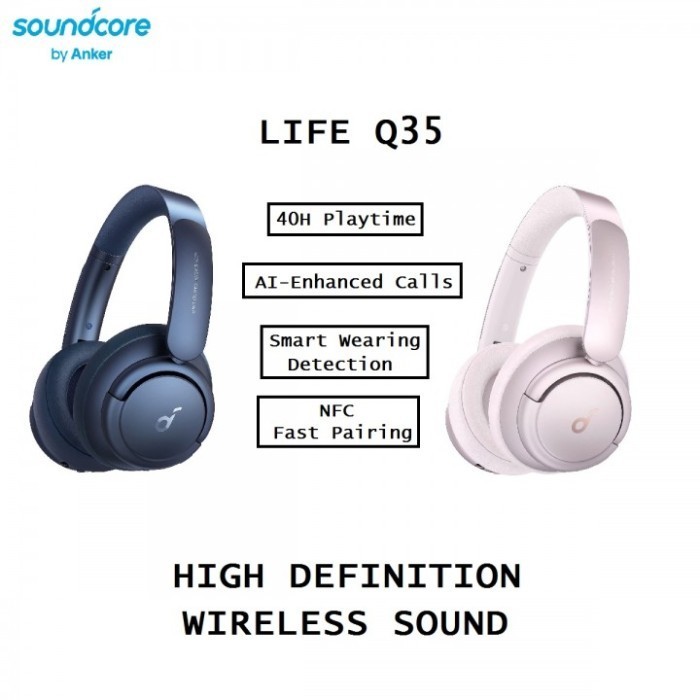 Jual Anker Soundcore Life Q35 Hi-Res Audio Anc Wireless Headphone ...