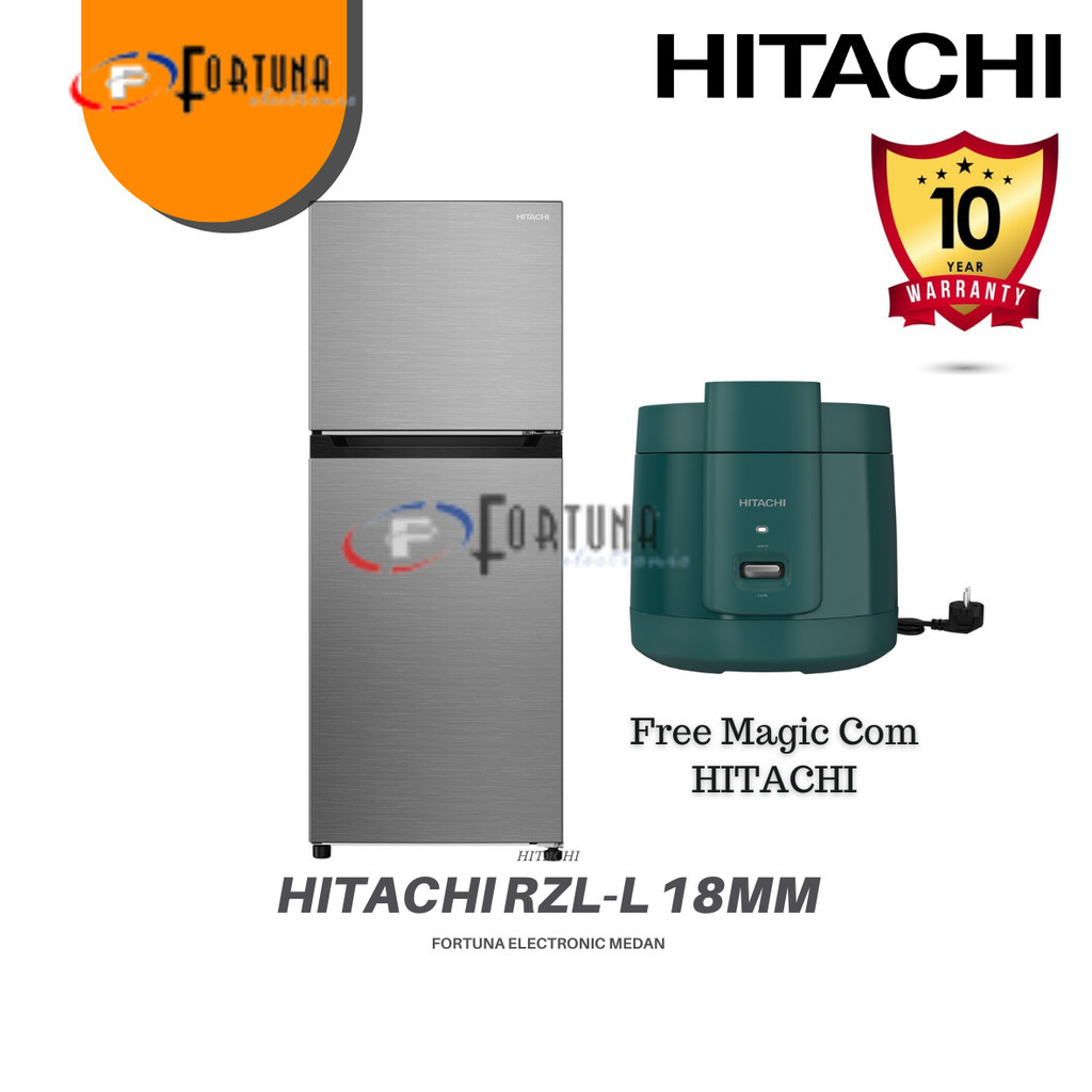 Jual KULKAS 2 PINTU HITACHI HRTN5198MXID 181L INVERTER LOW WATT MEDAN | Shopee Indonesia