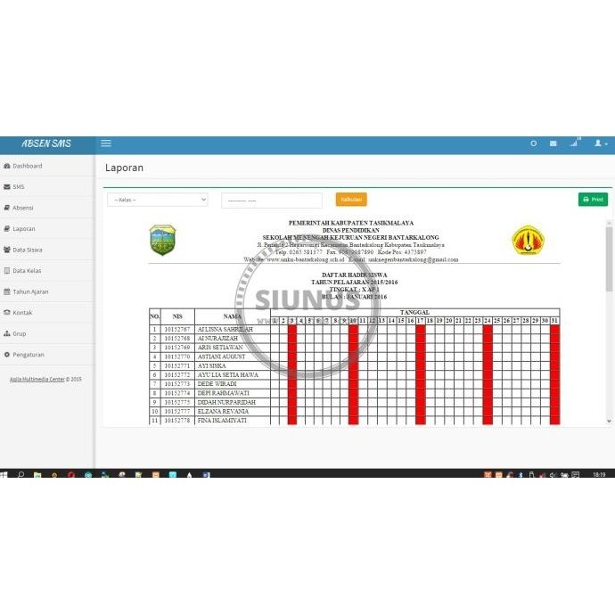 Jual Program Aplikasi Absensi Siswa (Sms Gateway) | Shopee Indonesia