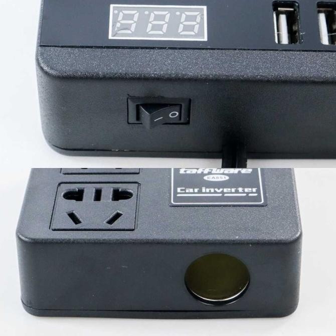 Jual Car Power Inverter Colokan Listrik Mobil 100W Dc Ke Ac 3 Port Usb ...