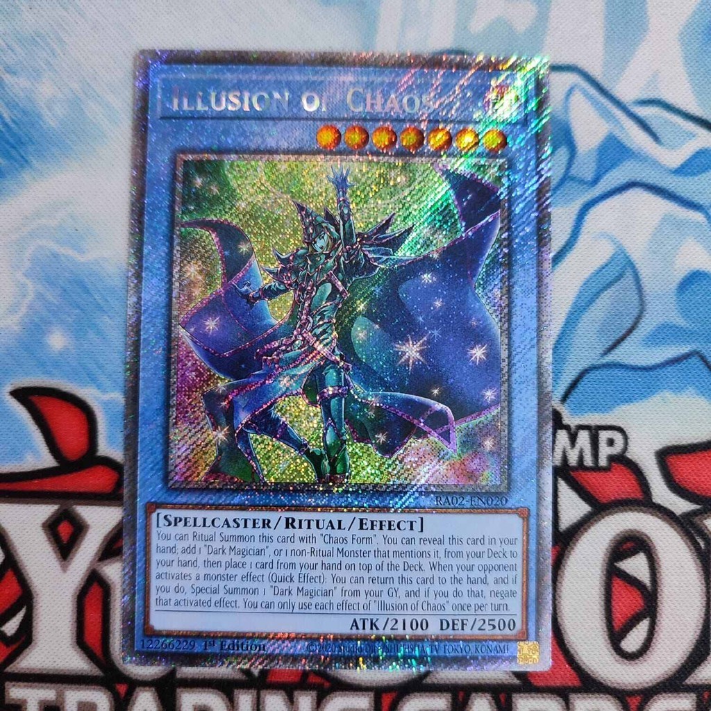 Jual yugioh illusion of chaos RA02 platinum secret rare original | Shopee Indonesia