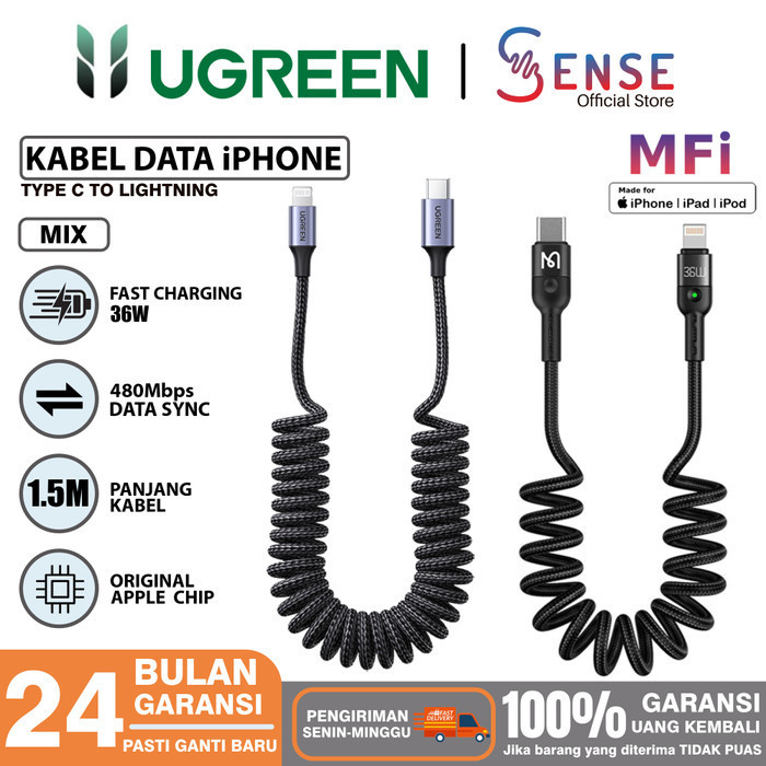 Jual U Kabel Spring MFi PD Type C To Lightning Fast Charging 20w 90480 ...