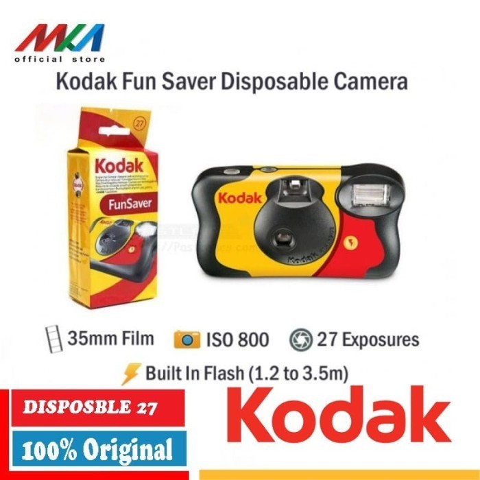 Jual Kodak Fun Saver Disposable Film Camera [27 Exp] | Shopee Indonesia