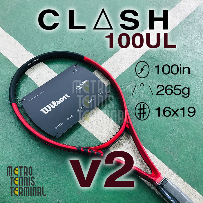 Jual Wilson Clash 100Ul V2 2022 / Raket Tenis Wilson Clash V2 / Raket ...