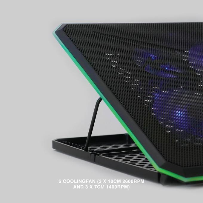 Jual Rexus Cooling Pad Breeze B160 Fan With Rgb | Shopee Indonesia