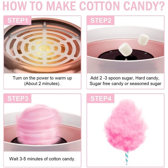 Jual Mesin Arum Manis Permen Kapas Cotton Candy Maker Jk Mo6 Pink ...