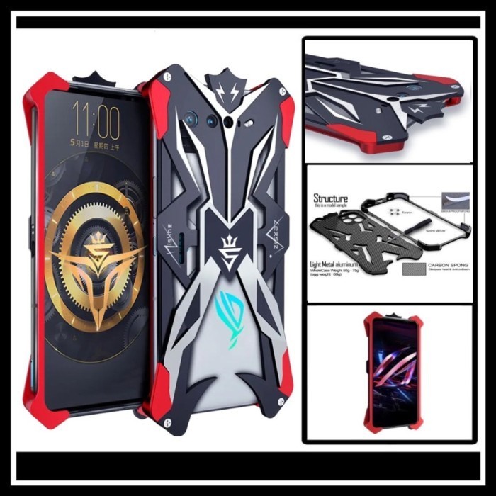 Jual Rog Phone 5 / 5S / Pro Ultimate Case Zimon Bumper Metal Armor ...
