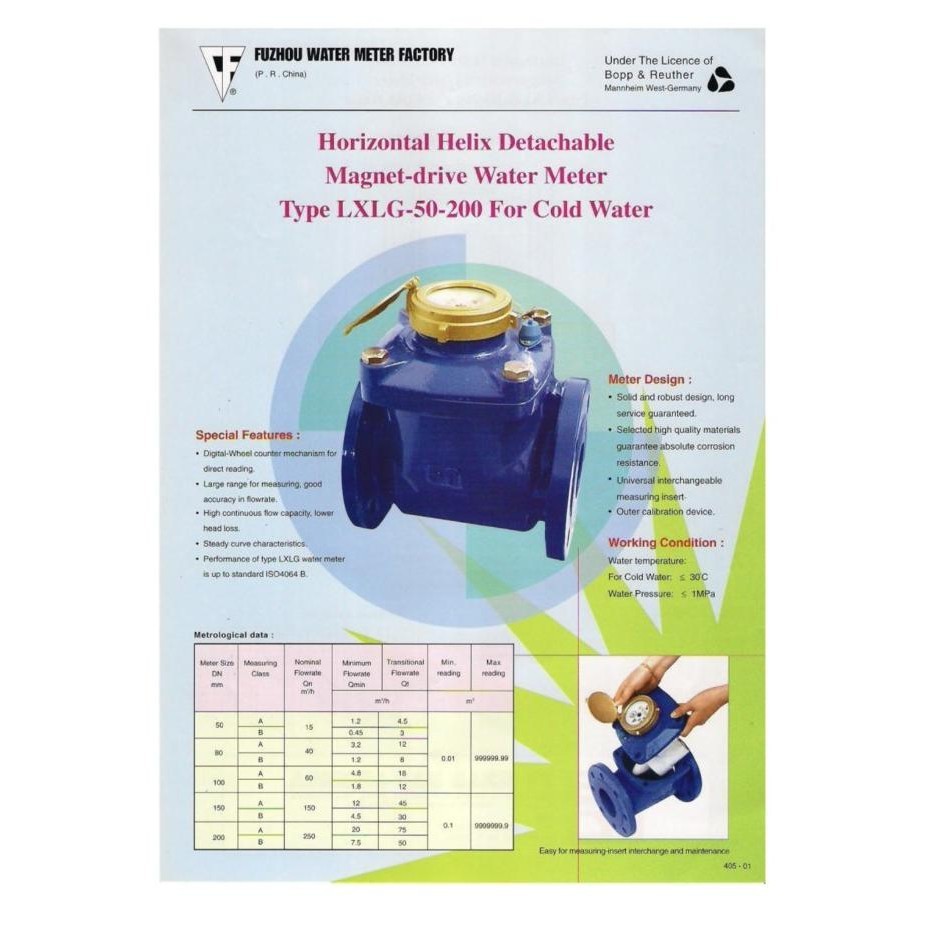 Jual 6 Flow Meter 6 Inch - Water Meter -Meteran Air -Flowmeter Flange ...