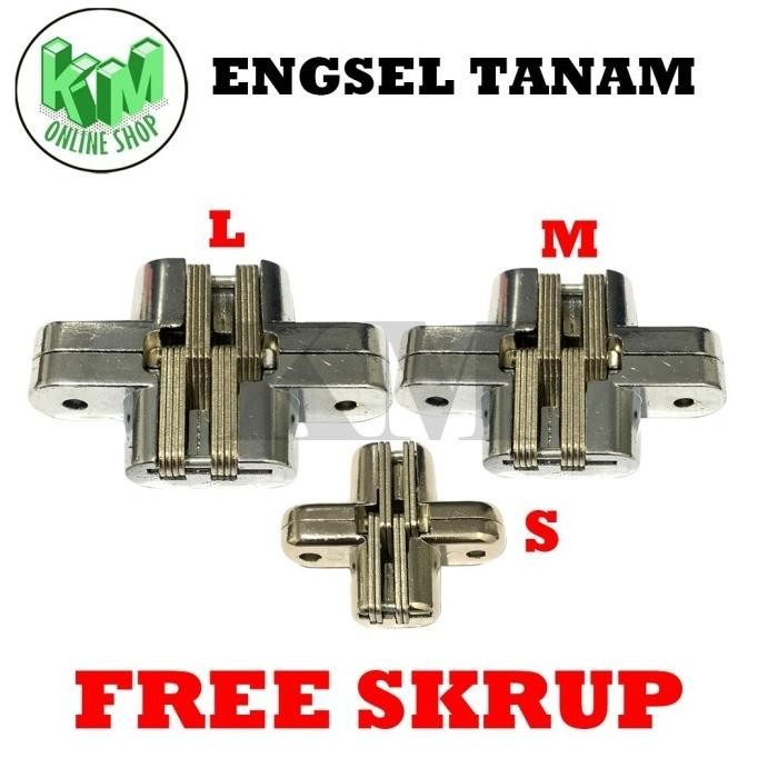 Jual Engsel Tanam Engsel Deer Ukuran S CHROME Cross Hinge Pintu Lemari ...