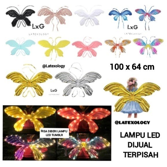 Jual Balon Foil Sayap Kupu Peri Ukuran Kecil 100x64cm / BALON SAYAP ...