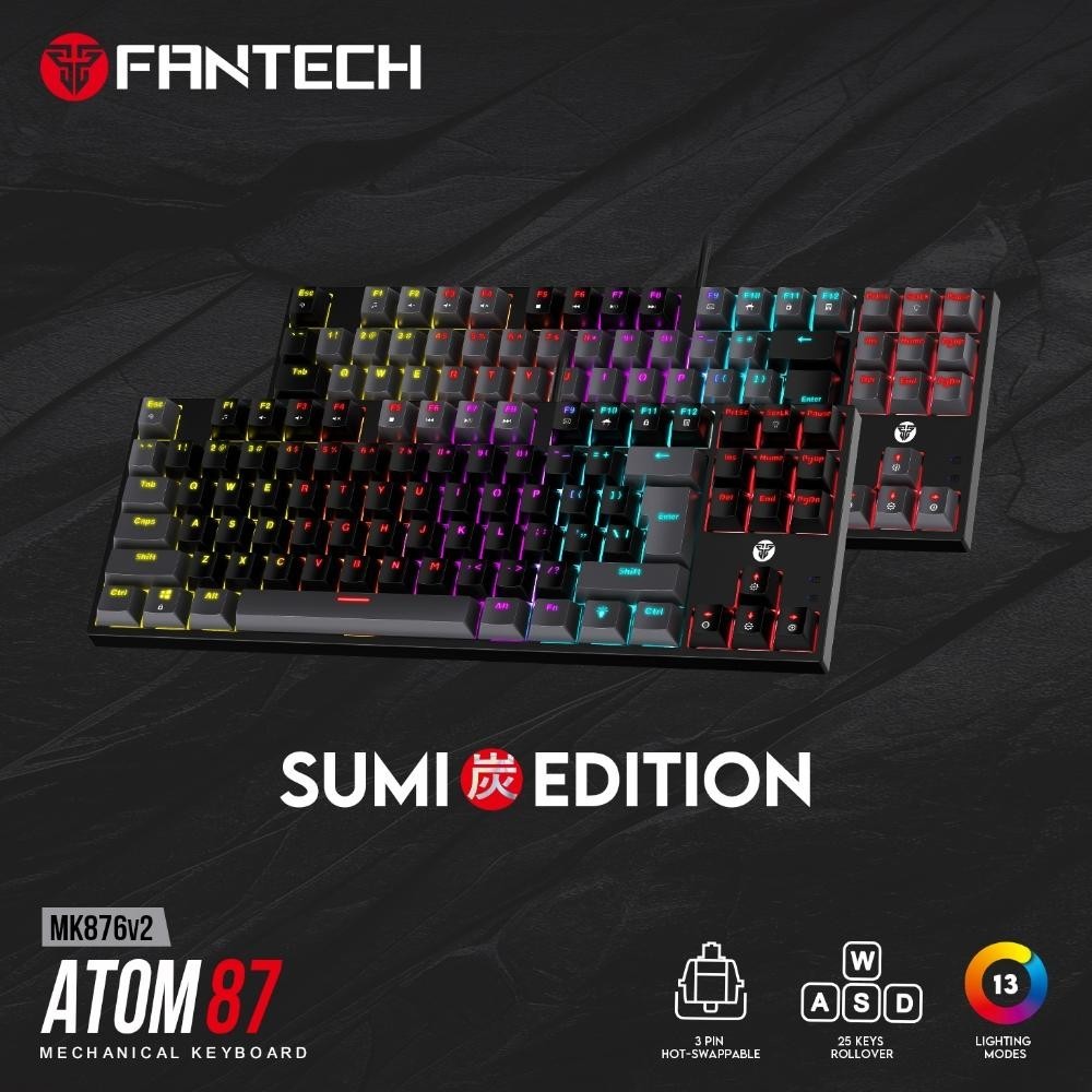 Jual [PROMO] Fantech ATOM MK876 RGB Gaming Mechanical Keyboard TKL | Shopee Indonesia