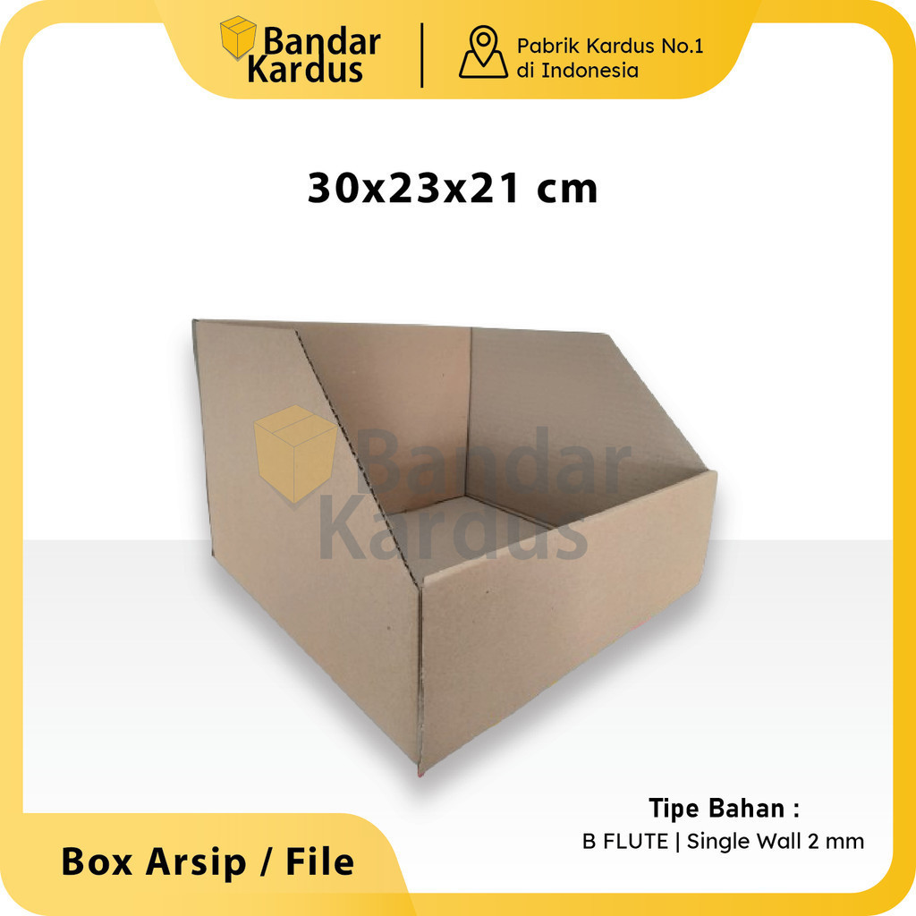 Jual Kardus model bin box file ukuran 30 x 23 x 21 cm - partisi rak ...