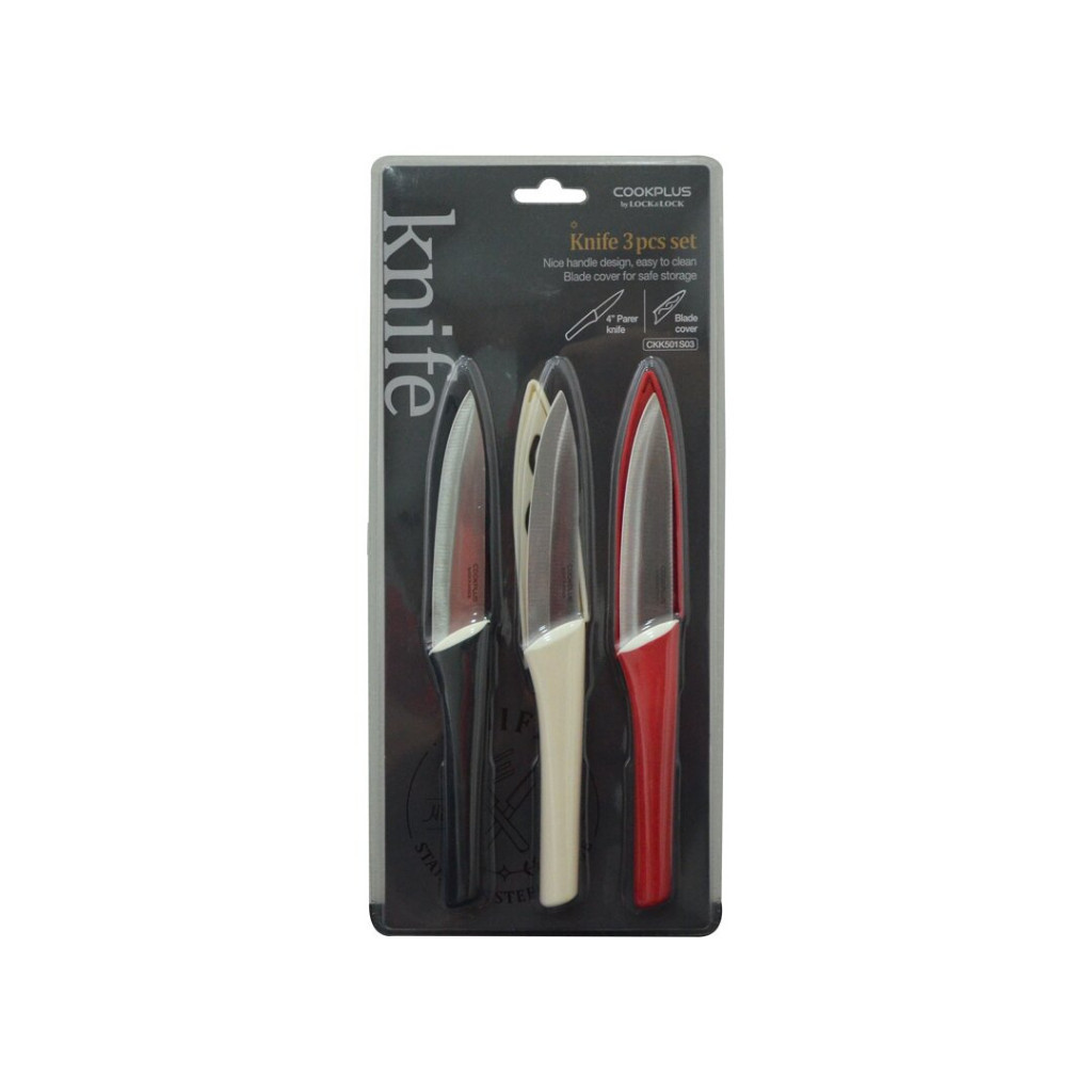 Jual LocknLock COOKPLUS KNIFE 3 P SET MIX - CKK501S03 | Shopee Indonesia
