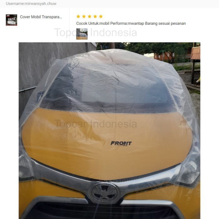 Jual Caro Cover Mobil Transparan Calya Sigra Tebal Waterproof Outdoor ...
